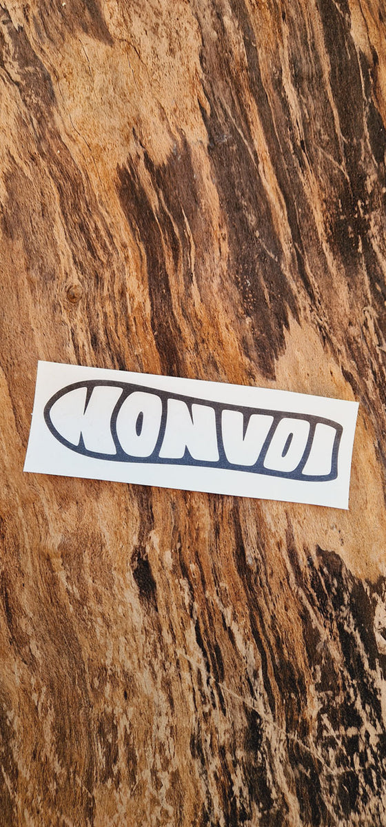 KONVOI Sticker board font die-cut black – konvoi snowsurfing